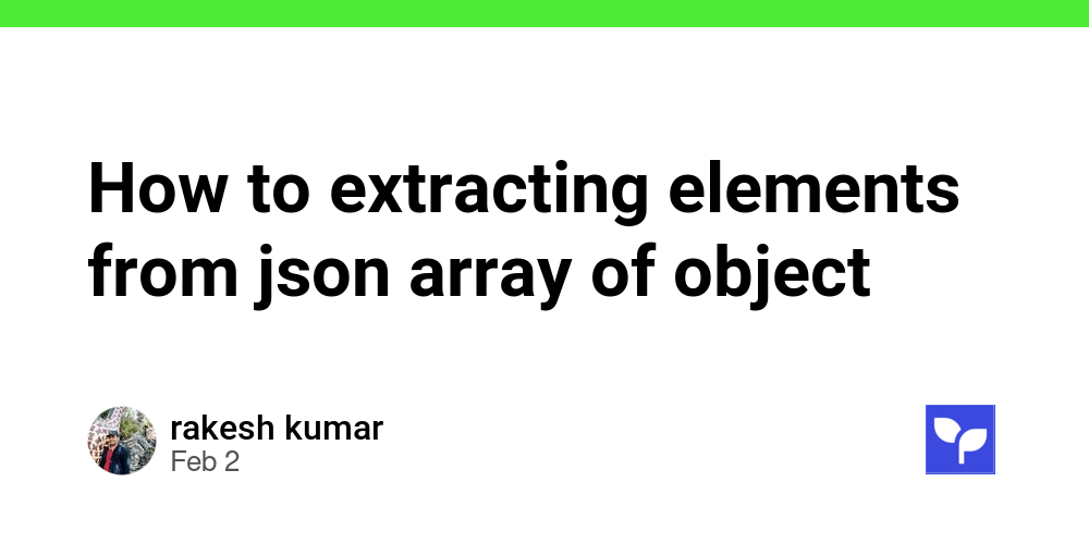 How To Extracting Elements From Json Array Of Object Debug School