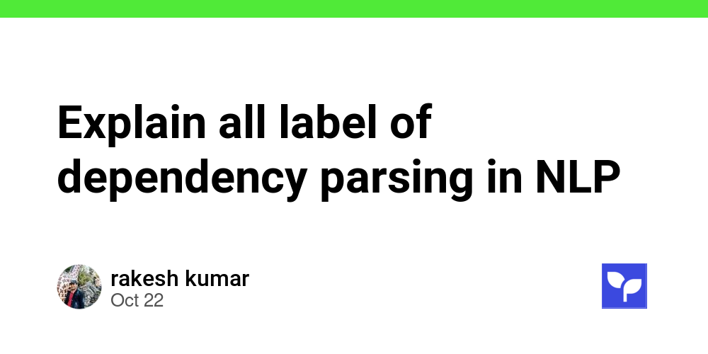 Explain All Label Of Dependency Parsing In Nlp Debug School