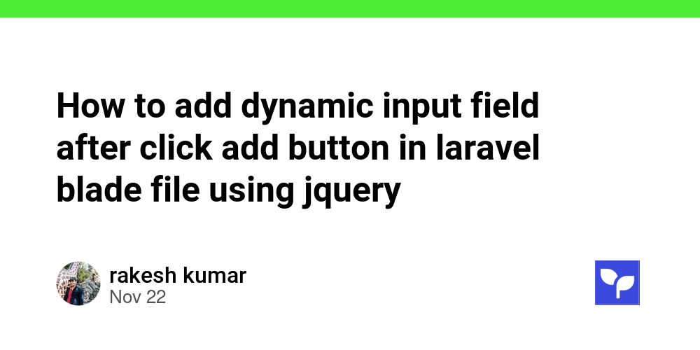 How To Add Dynamic Input Field After Click Add Button In Laravel Blade File Using Jquery Debug