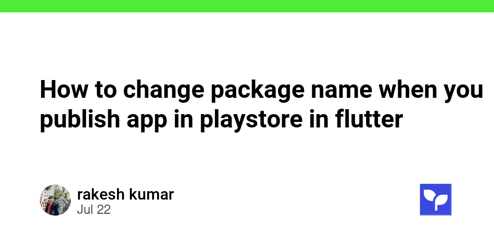 How to change package name when you publish app in playstore in flutter - Debug School