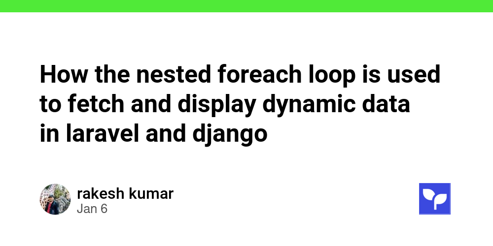 How the nested foreach loop is used to fetch and display dynamic data ...